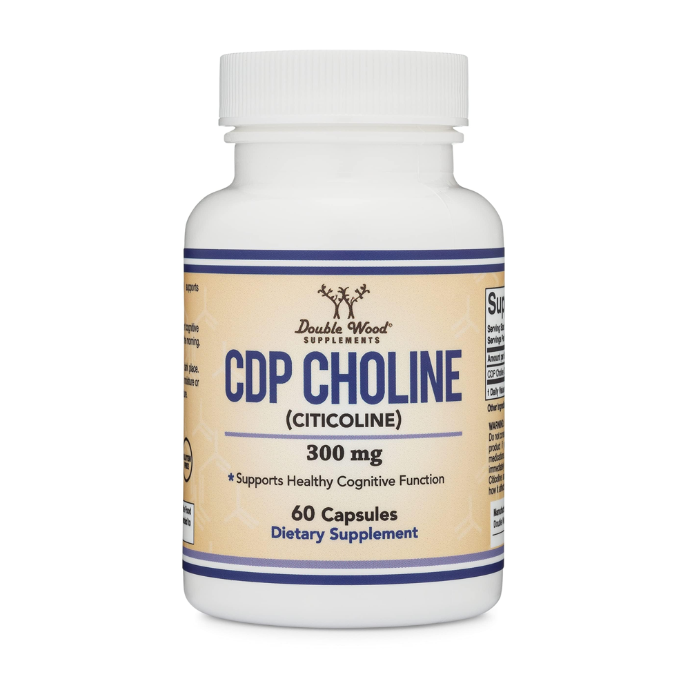 Double Wood Supplements CDP Choline (Citicoline) 300MG - Supports Heal ...