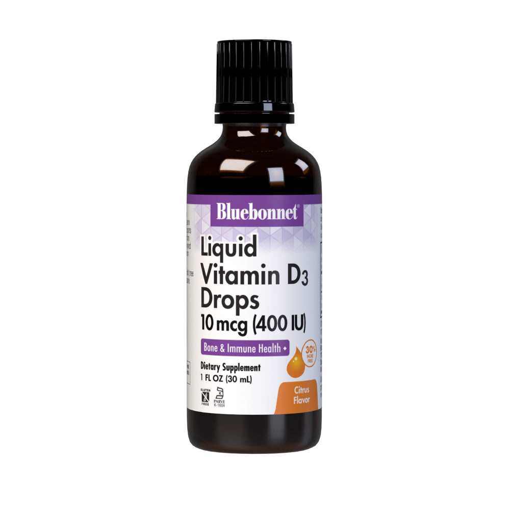 Bluebonnet Nutrition Liquid Vitamin D3 Drops 10 Mcg (400 Iu) 30 Ml ...